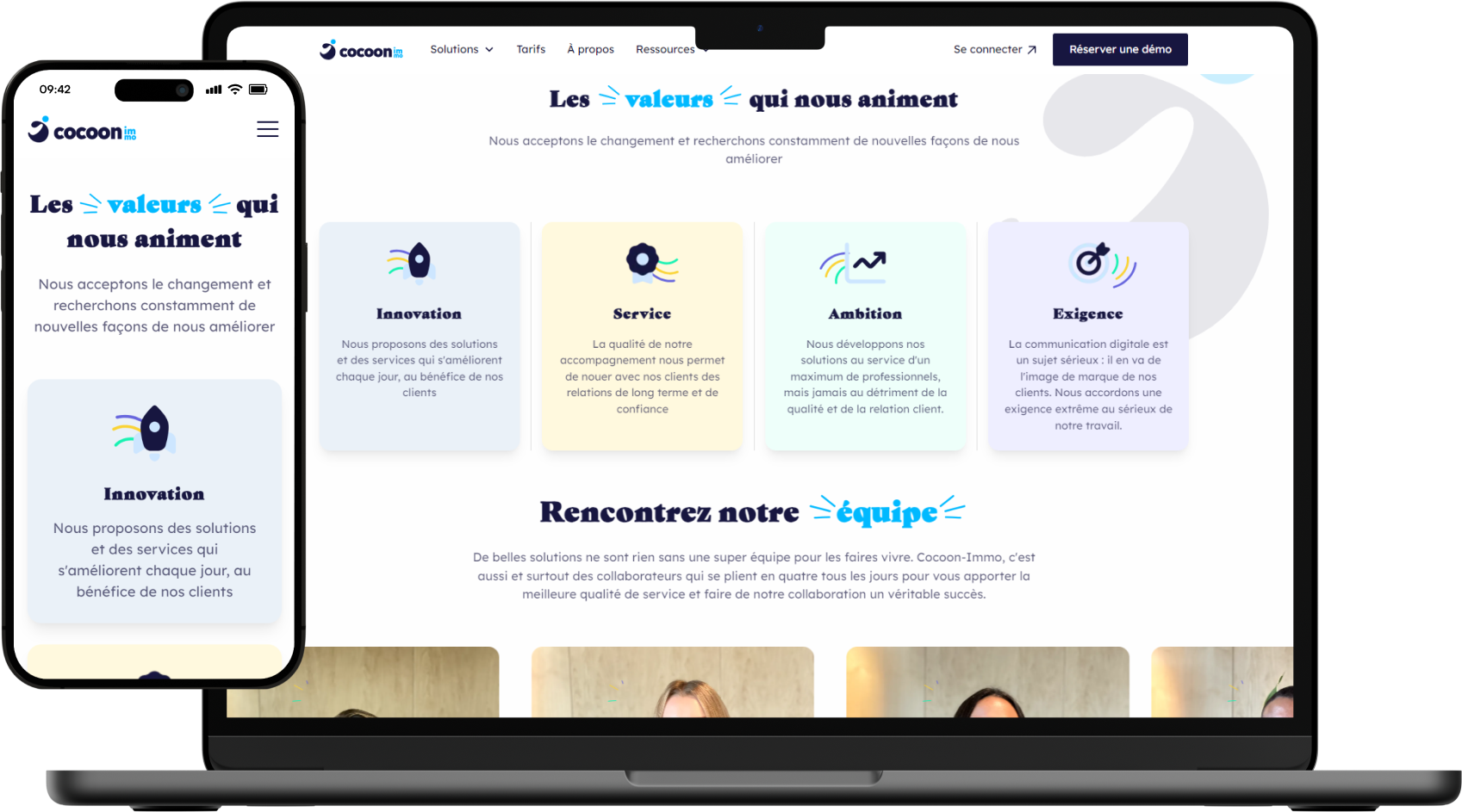 Refonte du site sur Webflow pour Cocoon-Immo